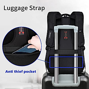 SWICKY 81669 Carry-on Water Repellent USB Port Luggage Strap Anti Theft Zip Airflow Back Panel Travel Work Laptop Backpack (Camouflage, 16 Inch)