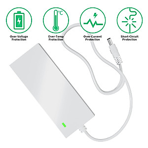 42V 2A Charger for 36V Bike Lithium Batteries. for Jetson, Gotrax and All Brands of 36V Electric Scooter Lithium Batteries, 5.5 * 2.5 1 Claw Universal Charger (White)