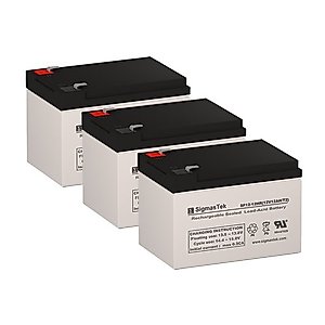 Super Turbo 800 Elite Replacement Batteries - 3X 12 Volt 12AH Batteries by SigmasTek