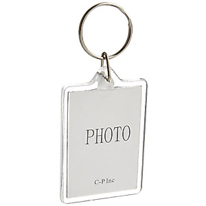 10pcs Clear Acrylic Blank Photo Picture Frame Keychain Keyring Insert, Suit the size of 2.7 * 4.6cm (Rectangle)