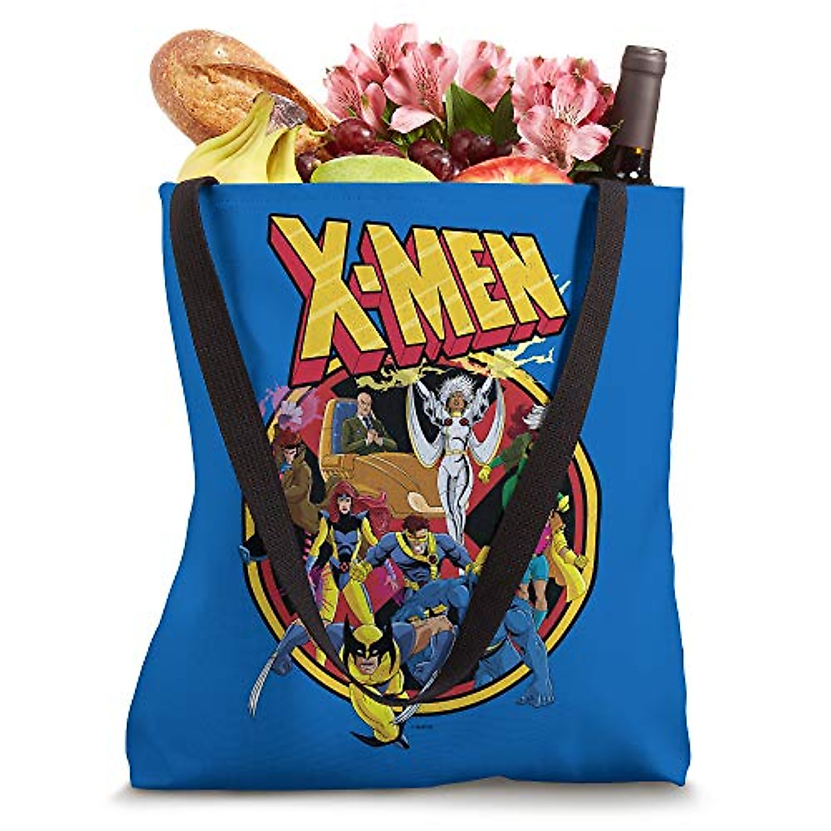Marvel X-Men Animated Series Retro 90s Tote Bag
