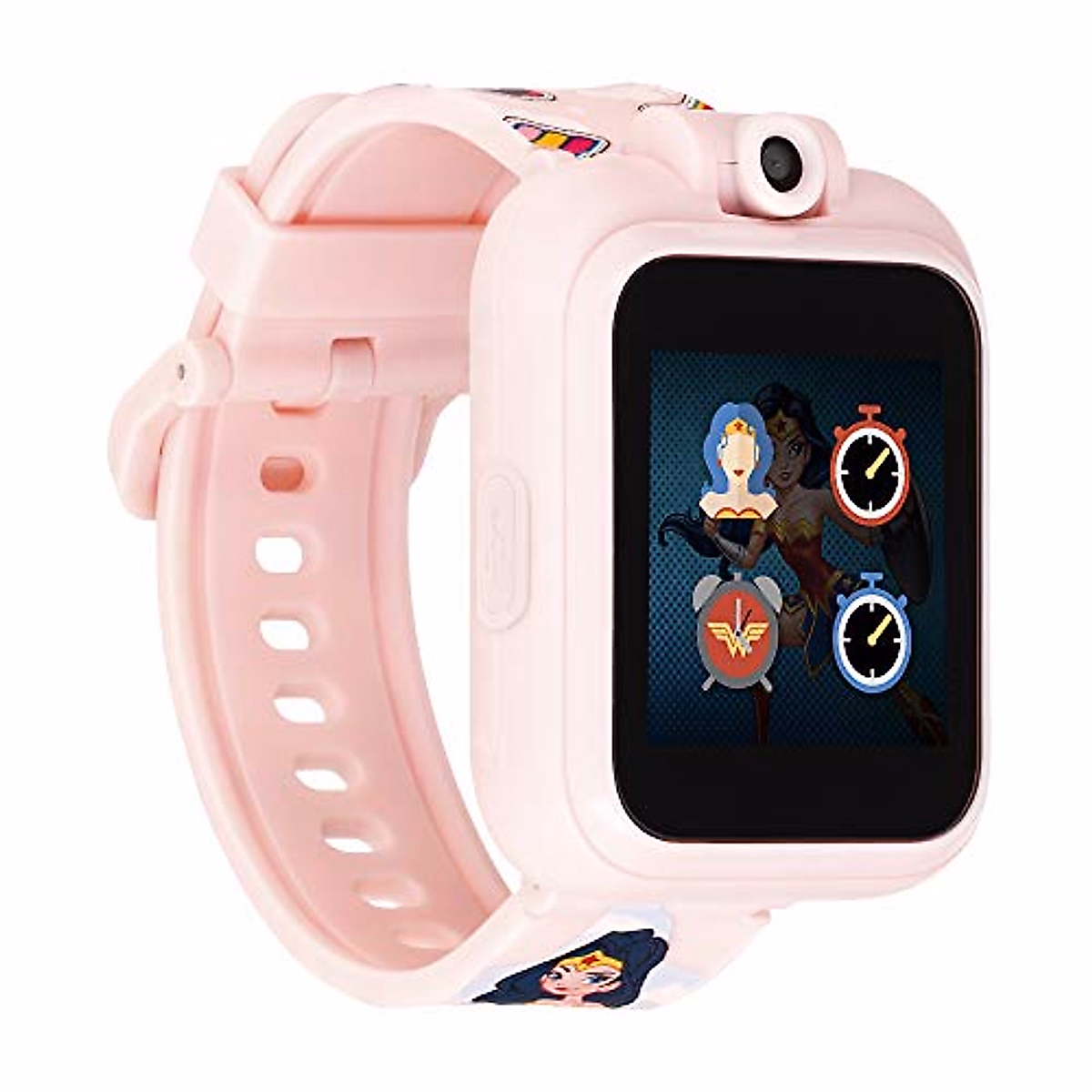 Wonder Woman PlayZoom Kids Smartwatch - Video and Camera Selfies Music Learning Educational Fun Interactive Games Touch Screen Sport Digital Watch Birthday Gift for Kids Toddlers Boys Girls Fun Prints