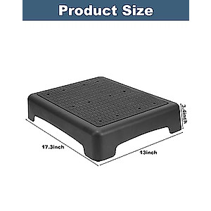 Step Stool for Adults, Heavy Duty, Anti-Slip, Ideal for Outdoor, Kitchen, Bathroom, Bedroom, Plastic, Holds 440 lbs, Half Step Ladder(Medium-Sized)