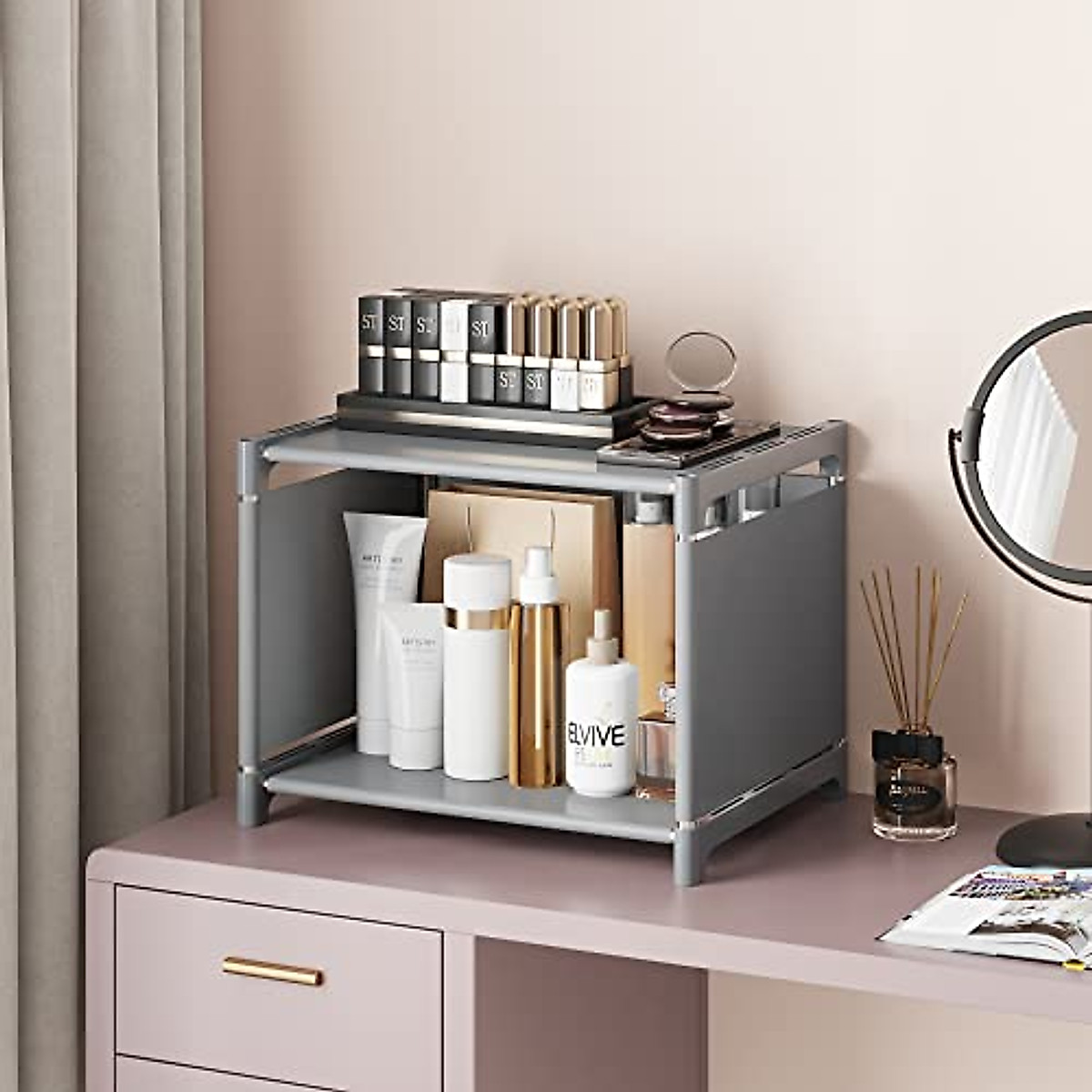 RIIPOO Storage Cube Shelf, Cube Organizer Shelf for Bedroom Closet, Desktop Small Bookshelf, Bookcase Unit for Small Spaces