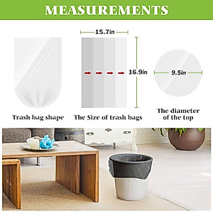 1.2 Gallon 80 counts Strong Trash Bags Garbage Bags, Bathroom Trash Can Bin Liners, Small Plastic Bags for home office kitchen, fit 5-6 Liter, 0.8-1.6 and 1-1.5 Gal, Black