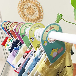 MOBU Baby Closet Dividers & 40 pcs Baby Hangers Baby Closet Dividers Organizer for Baby Clothes