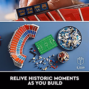 LEGO Icons Camp NOU – FC Barcelona Soccer Stadium 10284 Model Building Kit, Large Construction Set for Adults, Gift Idea