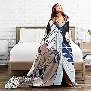 Levi Ackerman Soft and Comfortable Warm Fleece Blankets Beach Blanket Picnic Blankets Throw Blankets (60"x50")