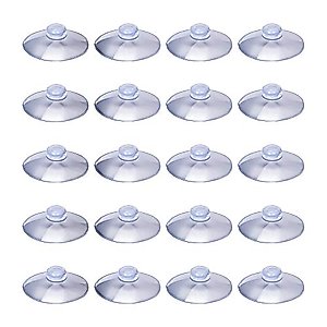 SAVITA 20Pcs 5cm/2 Inches Clear Suction Cups Without Hooks Bathroom Kitchen Suction Cup for Home Decoration and Organization