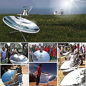LiuWHweiXunDa Outdoor Ovens,Solar Cooker Stove Kits,1800W Portable Parabolic Solar Cooker,Concentrating Solar Cooker, 59 Inch Foldable Solar Cooker, Solar Cooker Parabolic Portable Stoves Magnesia
