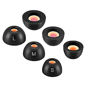 TENNMAK Memory Foam Eartips Replacement for JBL Tune 125TWS 135TWS 215 230NC 130NC & Soundcore by Anker Life A1 A2 P2 Mini P3 A3i VR P10 Space A40 & Jabra Elite 3 4 5 7 Earbuds Earpad