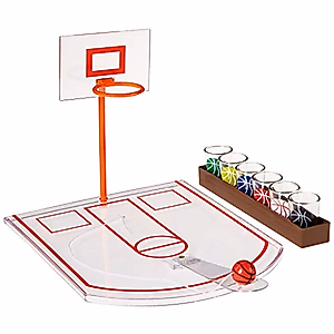Crystal Clear Shot Glass Basketball Bar Game Set