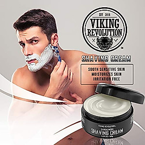 Luxury Shaving Cream for Men- Sandalwood Scent - Soft, Smooth & Silky Shaving Soap - Rich Lather for the Smoothest Shave - 5.3oz