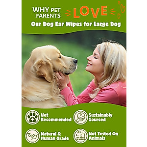 GJYC PET Dog Ear Cleaner-Ear Rinse & 100pcs Dog Ear Wipes & 30 Cotton Swabs Dog Ear Inflammation Therapy for Itch Relief, Soothe Ear Inflammation, Removes Wax, Odor