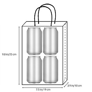 AZOWA Orange Gift Bags Medium Size Kraft Paper Bags with Handles (9.8 x 7.5 x 3.9 in, Orange, 25 Pcs)