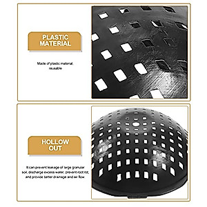 HANABASS 50pcs Plastic Flowerpot Hole Mesh Pad Bonsai Pot Bottom Grid Mat Planter Drainage Gasket Soil Loss Breathable Gasket Drainage Netting for Bonsai