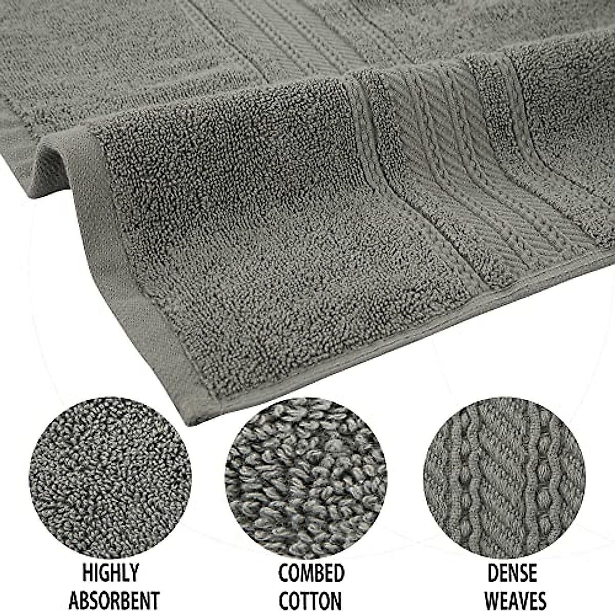 SIMPLY LOFTY Luxury Bath Sheet Towels 35x70 Inch (2 Pack) Premium Extra Large Thick Bath Sheets Oversized Bath Towels Highly Absorbent Quick Dry Jumbo Bath Sheet Towel Hotel Quality (Grey)