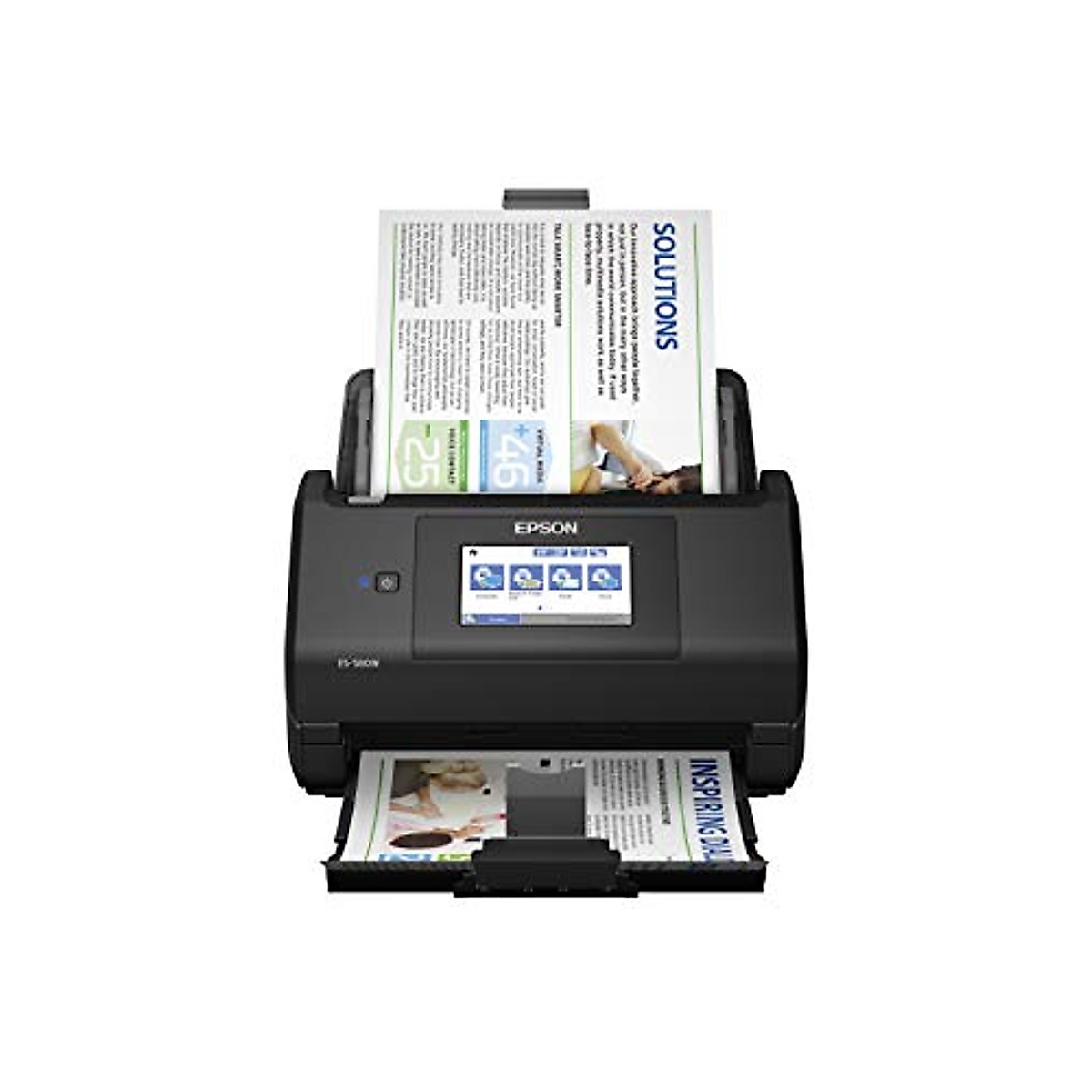 Epson Workforce ES-580W Wireless Color Duplex Desktop Document Scanner for PC and Mac with 100-sheet Auto Document Feeder (ADF) and Intuitive 4.3" Touchscreen