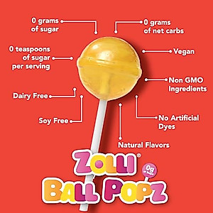 Zollipops The Clean Teeth Pops, Anti Cavity Lollipops, Ball Popz, 5.2 oz (Packaging May Vary)