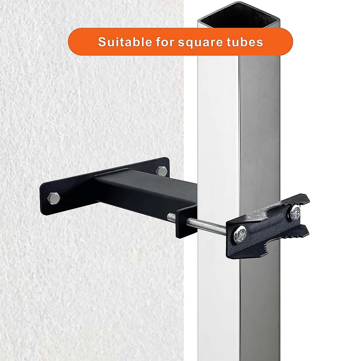 KSWLOR Patio Umbrella Holder Stand, Heavy-Duty Umbrella Clamp,Outdoor Umbrella Base Umbrella Clamp Mount Bracket for Deck Balcony Bench Courtyard Outdoor Railing Antenna Mast Clamp (Fit MAX OD 2 inch)