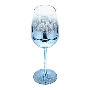 NUOBESTY Glass Wine Goblet Wine Flutes Starry Pattern Water Glasses Banquet Cocktail Cups Red Wine Goblets Drinking Cup for Bar Home Wedding Party Banque