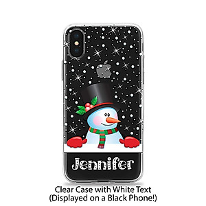 Case Charming Christmas Snowman Case Personalized for iPhone 15 14 Pro Max 13 mini 12 11 XS XR X 10S 10R 10 8 Plus 7 SE Clear Slim Soft Flexible TPU Rubber Cover