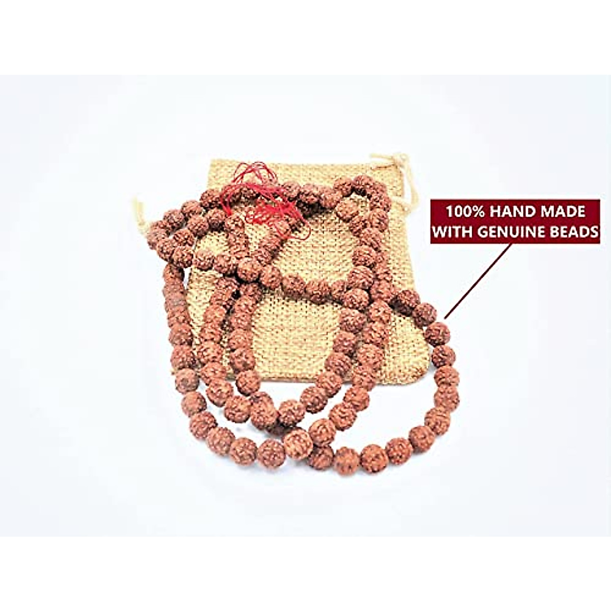Rudraksha Mala Beads Necklace With 108 Prayer Beads for Japa, Meditation, And To Increase Calmness