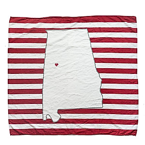 TWIG & BALE Tuscaloosa Alabama Baby Blanket Organic Cotton Muslin Swaddle Blanket - 47" x 43" - Alabama Baby Gift for Boys Girls Receiving Blankets