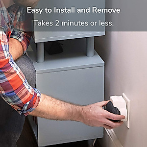 doqxD Outlet Wall Mount Holder for Google Home Mini 1st Generation: Google Home Mini Accessories - Fits Horizontal and Vertical Outlets - 2-Pack - Frost White