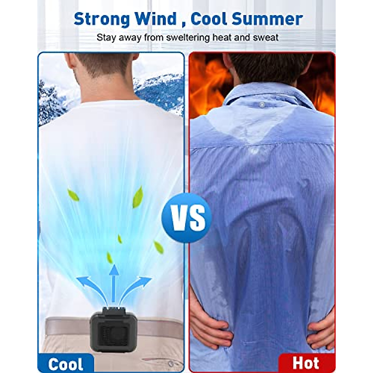 FRIZCOL Portable Waist Fan, 6000mAh Mini Fan with Clip, Up to 20 Hrs Working Time, Personal Belt Fan, Neck Fan Battery Operated Rechargeable, Body Fan for Outdoor Working (Gray)