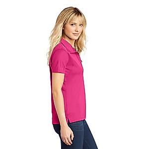 SPORT-TEK Women's Micropique Sport Wick Polo L Pink Raspberry