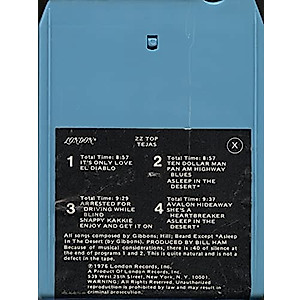 ZZ Top: Tejas - 8 Track Tape