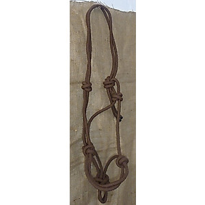 GSk Reitsports NEW Nylon Cowboy Rope Halter Horse Tack Brown Halter