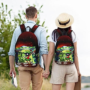 DHOUTSL Canvas Backpacks Marvin Anime The Martian Laptop Backpack Unisex Multipurpose Double Shoulder Bag for Camping Travle Work Hiking Gifts