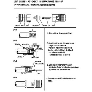 PL259 Coax Connectors, 5-Pack PL-259 UHF Male Clamp Connector PL259 UHF Plug Male RF Coax Connector for LMR400/RG8/RG8U/KMR400/Belden 9913/7D-FB Cable