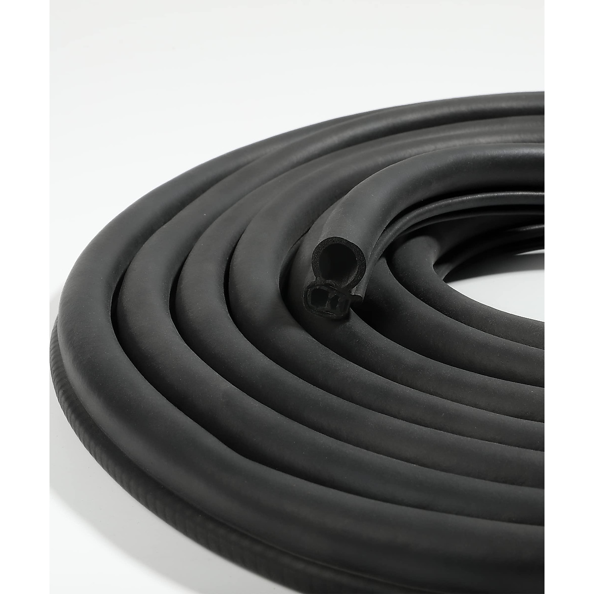 ESEWALAS 10FT/20FT Universal Automotive Door Seal Strip,U-Shape Car Door Rubber Seal Strip Trim Seal with Side Bulb,Self-Adhesive Car Weather Stripping Seal Strip,Home Applications (20Ft)