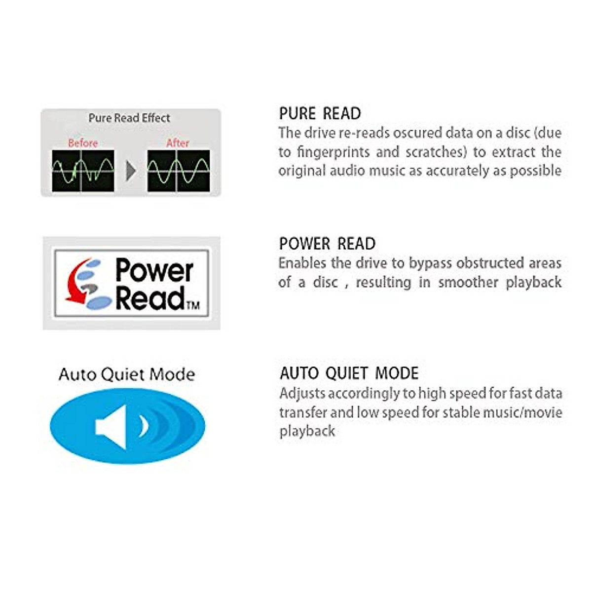 Produplicator Pioneer BDR-XS07S Portable 6X Blu-ray Burner External Drive with USB Cable - Burns CD DVD BD DL BDXL Discs