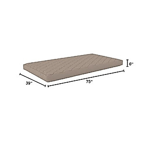 DHP Dana 6 Inch Quilted Twin Mattress with Removable Cover and Thermobonded Polyester Fill, Gray