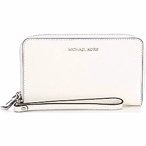Michael Michael Kors Women's Large Flat Phone Wristlet (Optic White)