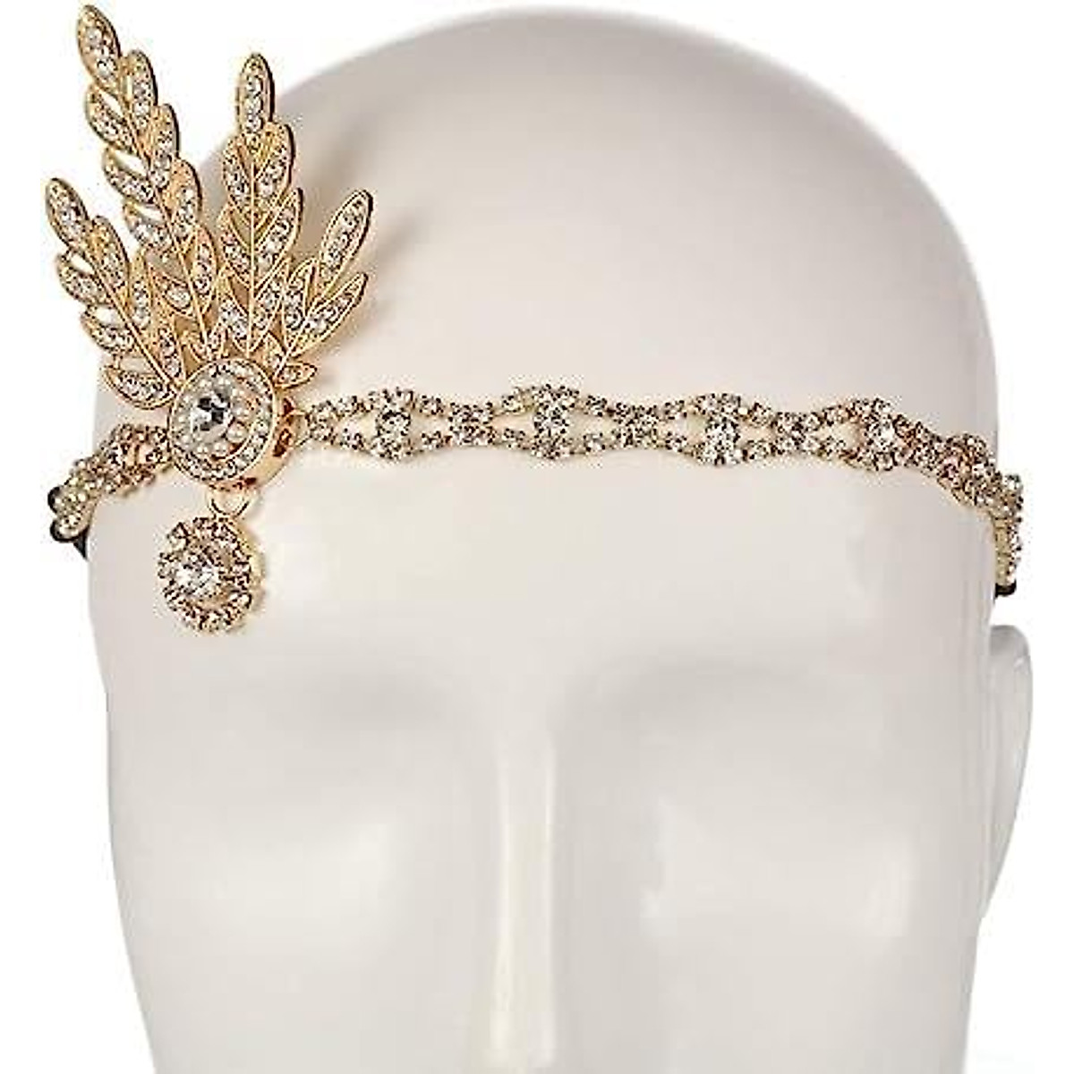 Ro Rox 1920's Great Gatsby Party Boho Bridal Wedding Flapper Headband Headpiece - Gold