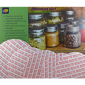 Pressure Sensitive Torque Activated Cap Seals Liners -100 PCS - for Regular Mouth Glass & Plastic Ball Mason Canning Jars - No Induction Sealer Needed - 70 mm (2.75") Made in USA