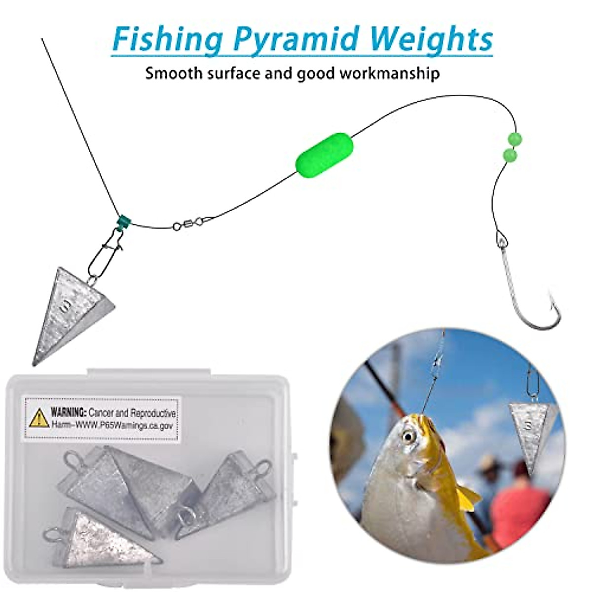 Pyramid Sinkers Fishing Weights Surf Fishing Weights Sinkers Ocean Saltwater Pyramid Weight Fishing Sinkers Fishing Gear Tackle 1oz 2oz 3oz 4oz 5oz 6oz 8oz
