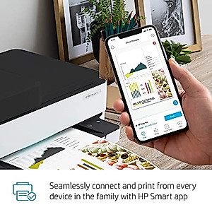 HP Envy Pro 6475 Wireless All-in-One Printer, Mobile Print, Scan & Copy, Compatible with Alexa (8QQ86A) (Renewed)