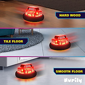 Nurily Air Gliding Toy Car for Boys - Red Cars Indoor Toys for Toddlers and Kids Ages 3 4 5 6 Year Old Boys, Unique Patented Design, Birthday Boy Gifts, Party Gift Ideas