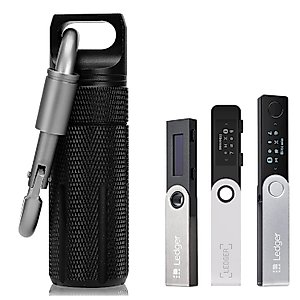 BIU-BOOM Ledger Nano X S S Plus Case,Waterproof&Shockproof Accessory Case, Compatible Cryptocurrency USB Thumb Drive Device case,Carrying Storage Organizer for Protecting Crypto Wallet(Black)