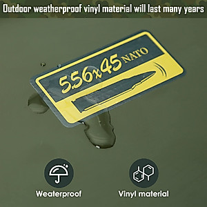 Aolamegs Pistol Ammo Can Sticker Set - .22 LR .45 AUTO 9MM Luger .357 Mag .40 S&W .380 AUTO Ammo Caliber Sticker, Black Bullet Pattern Vinyl Decal Ammo Can Labels for Box Case（6 Varieties/30 Pack)