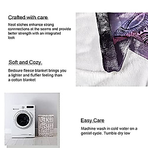 Throw Blankets Fleece Blanket for Sofa Bed Mandala Elephant India Style Galaxy Nebula Book 60" x 80"