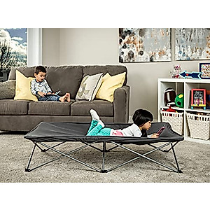 Regalo My Cot Extra Long Portable Bed, Includes Fitted Sheet, Gray 54x28x12 Inch (Pack of 1)