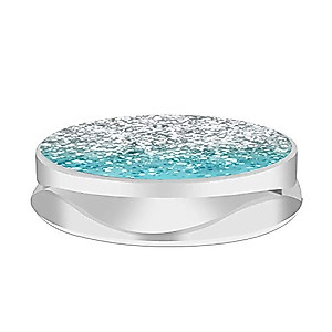 Multi-Function Mounts and Stands for Smartphones, Expanding Stand Grip Mount Socket, iPhone and Tablets (Blue Glitter)