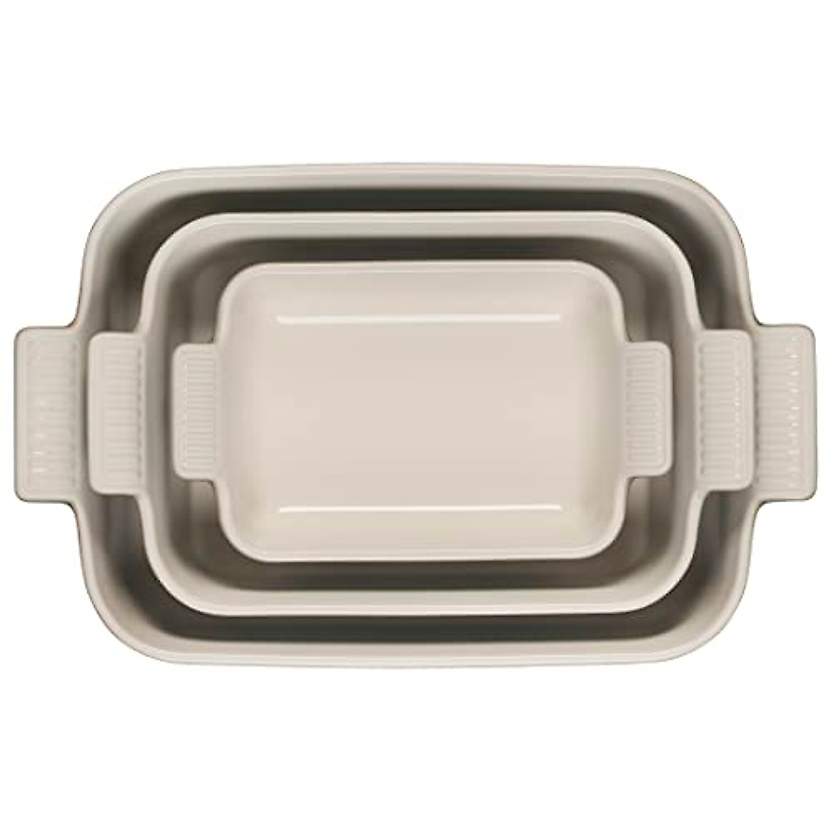 Le Creuset Stoneware Heritage Set 3 Rectangular Dishes, Artichaut